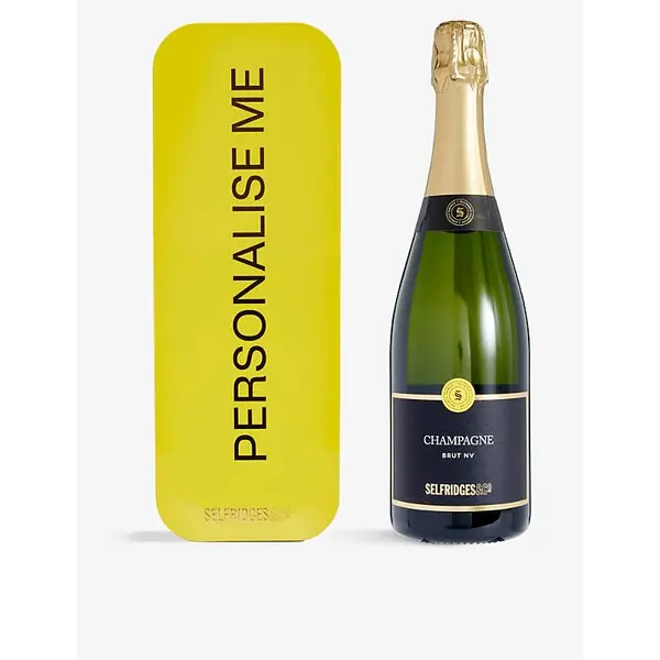 SELFRIDGES SELECTION Logo-embossed Personalised Tin And Champagne Brut Nv - One-color
