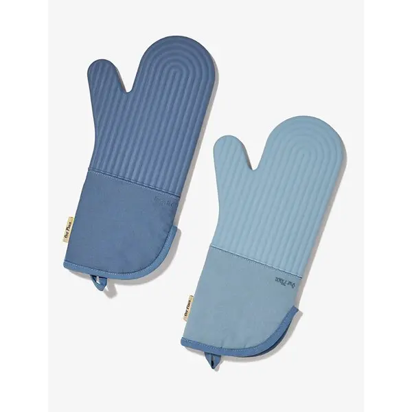 OUR PLACE Hot Mitts Oven Gloves Set - Blue Salt