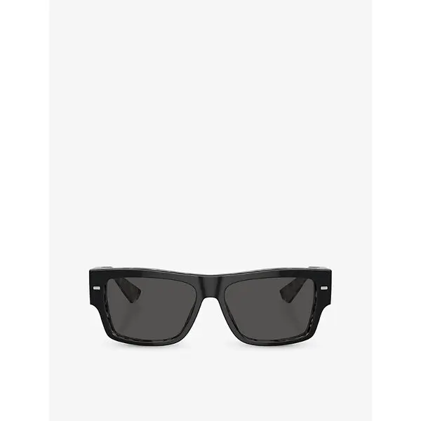 Dolce & Gabbana Dg4451 Rectangle-frame Sunglasses - Black