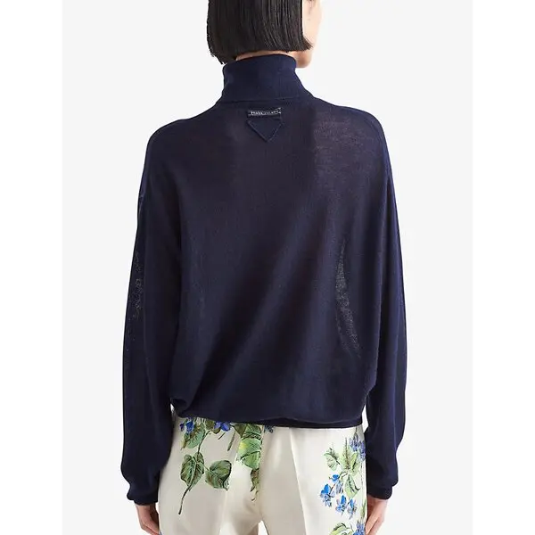 Prada Oversized-fit Cashmere Turtleneck Jumper