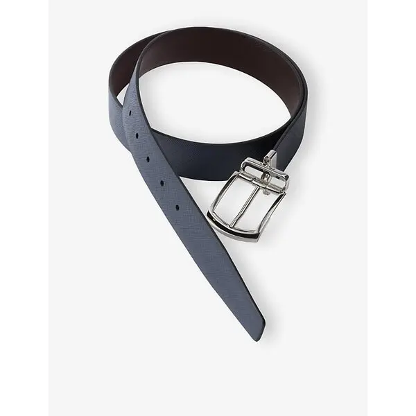 Prada Reversible Saffiano Leather Belt - Brown