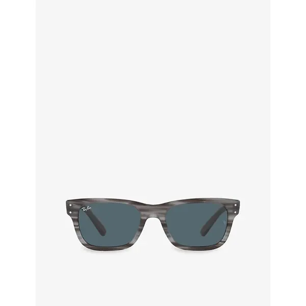 Ray-ban Rectangular-frame Acetate Sunglasses - Grey