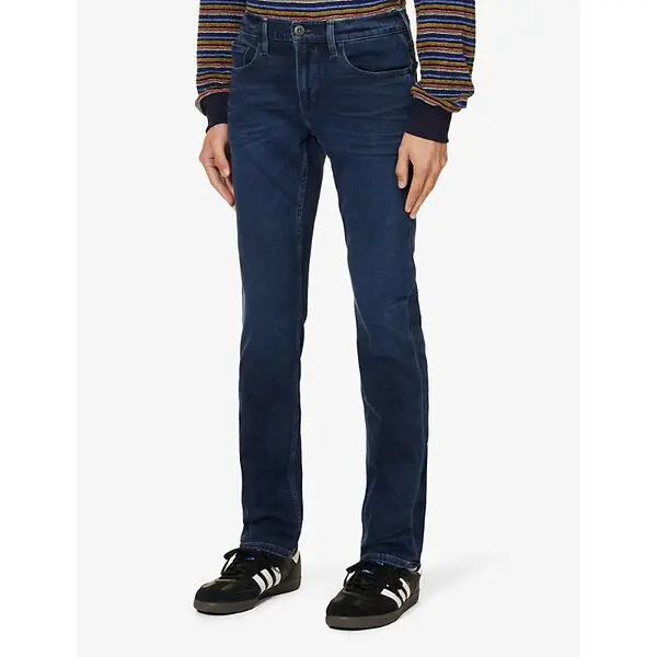 Paige Lennox Slim Fit Jeans With Whiskering And Stretch - Jenkins