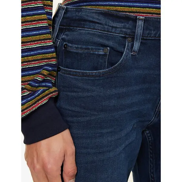 Paige Lennox Slim Fit Jeans With Whiskering And Stretch - Jenkins