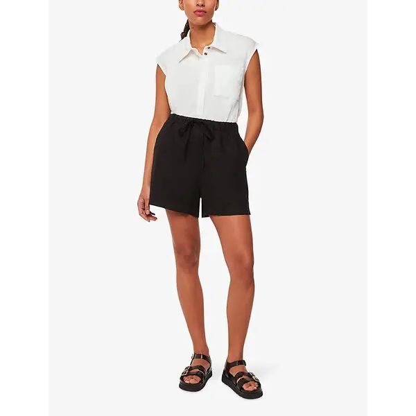 Whistles Olivia Sleeveless Linen Shirt