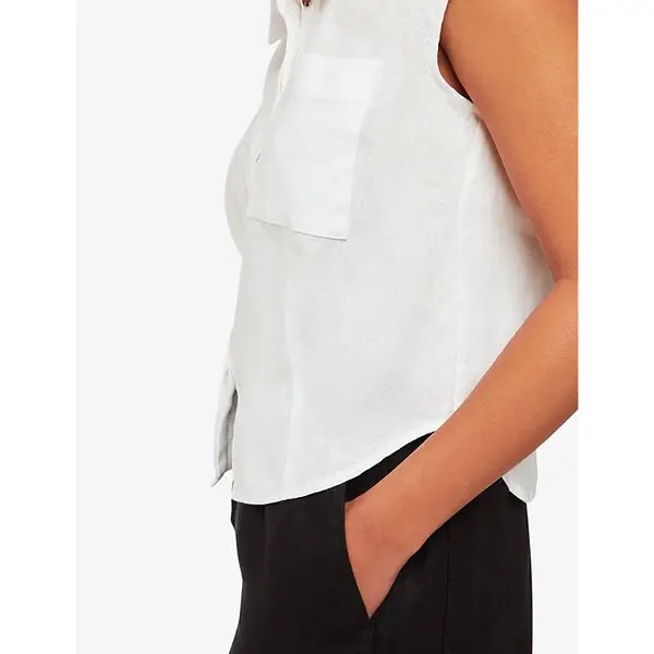 Whistles Olivia Sleeveless Linen Shirt