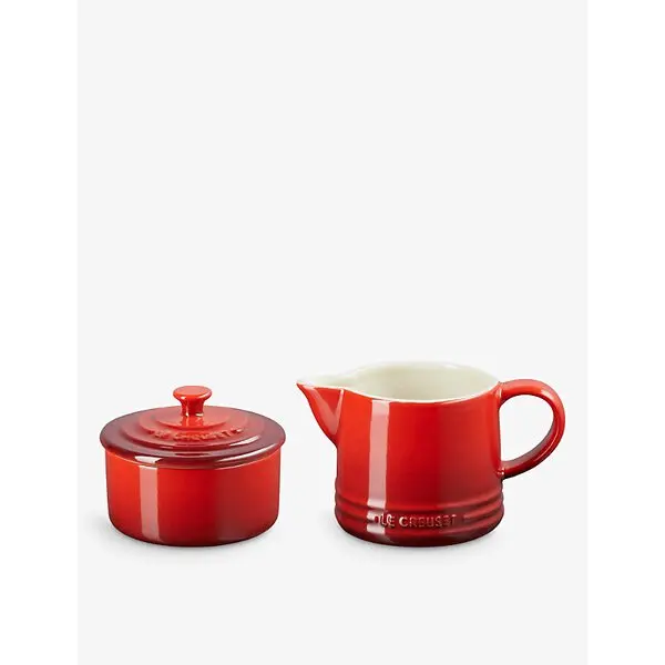 LE CREUSET Signature Milk And Sugar Stoneware Set - Cerise
