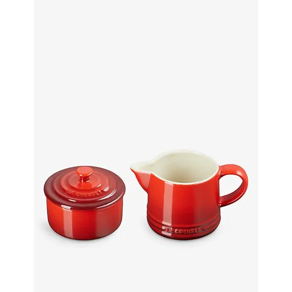 LE CREUSET Signature Milk And Sugar Stoneware Set - Cerise
