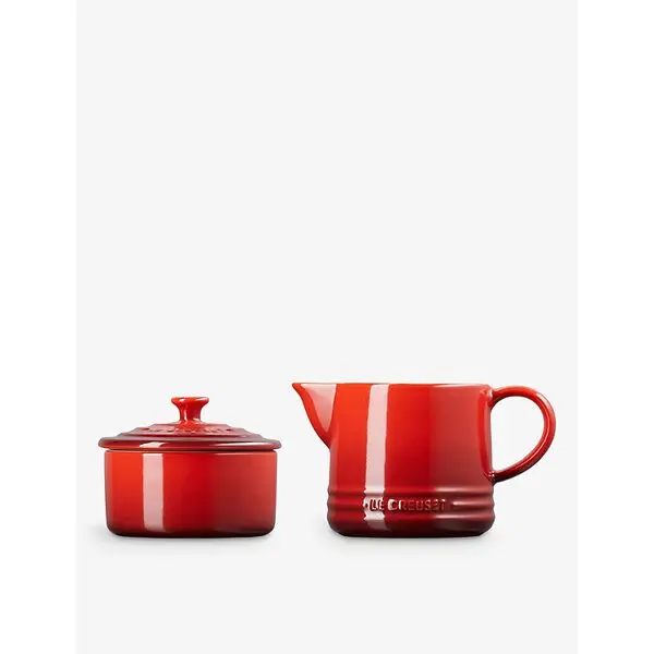 LE CREUSET Signature Milk And Sugar Stoneware Set - Cerise
