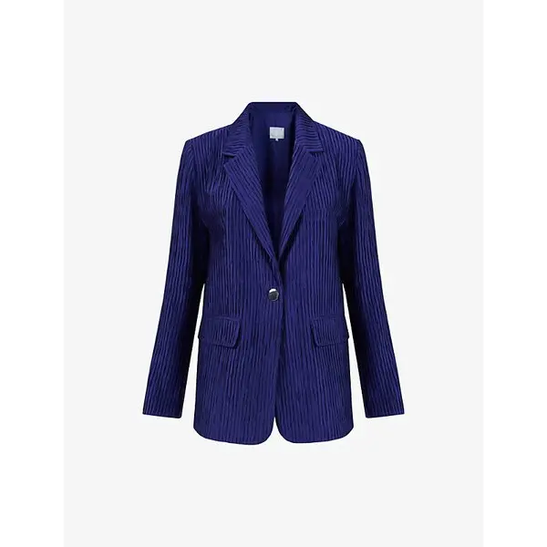 LEEM Single-breasted Slim-fit Plisse Blazer
