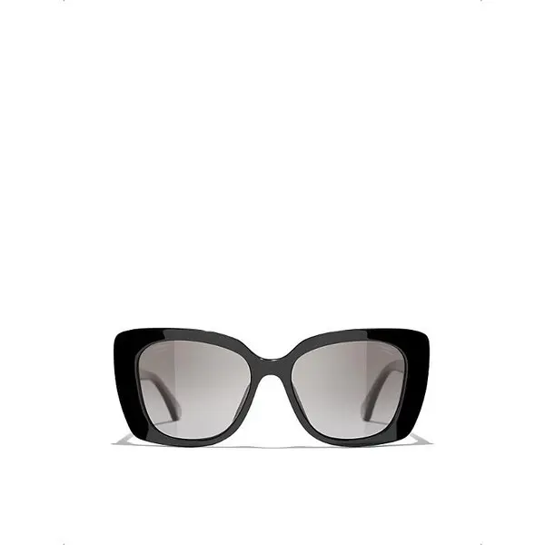 Chanel Rectangle Full Rim Sunglasses - Black