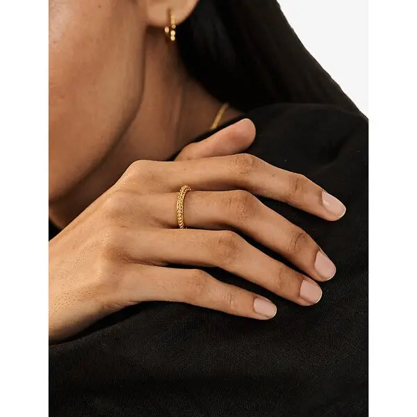 Monica Vinader Deia Beaded Stacking Ring
