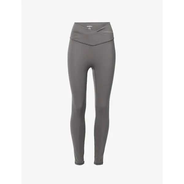 ADANOLA Ultimate Wrap-over Workout Leggings - Dark Grey
