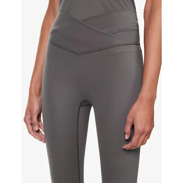 ADANOLA Ultimate Wrap-over Workout Leggings - Dark Grey