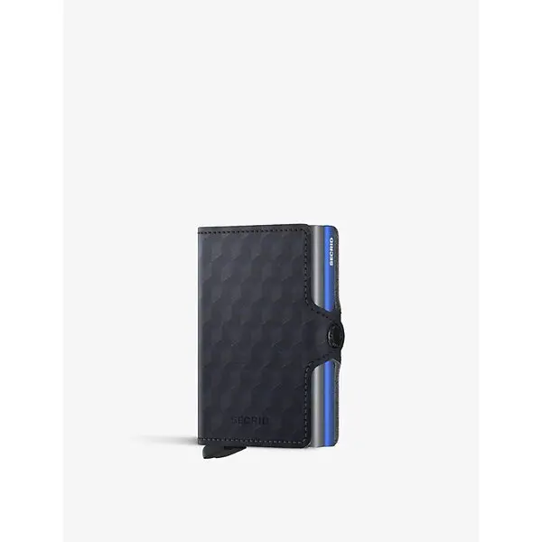 SECRID Twinwallet Leather And Aluminium Card Holder - Top-titanium-blue
