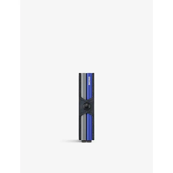SECRID Twinwallet Leather And Aluminium Card Holder - Top-titanium-blue