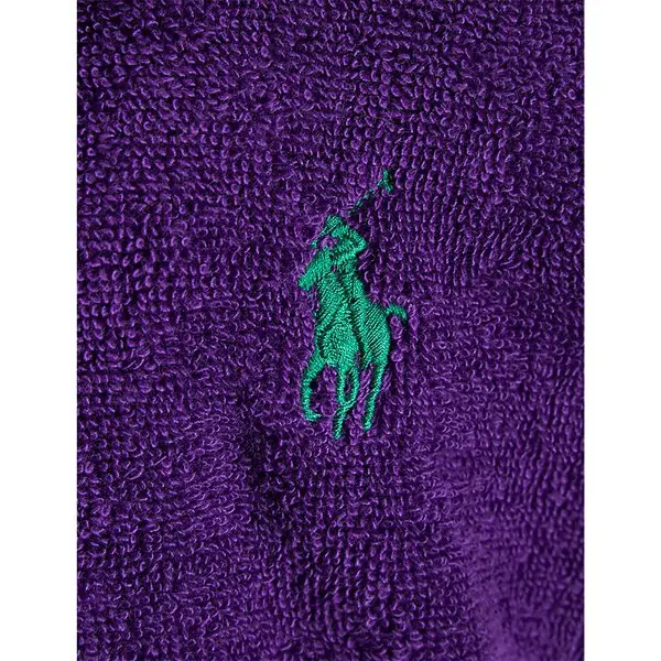 Ralph Lauren Logo-embroidered Relaxed-fit Cotton Bathrobe - Chalet Purple
