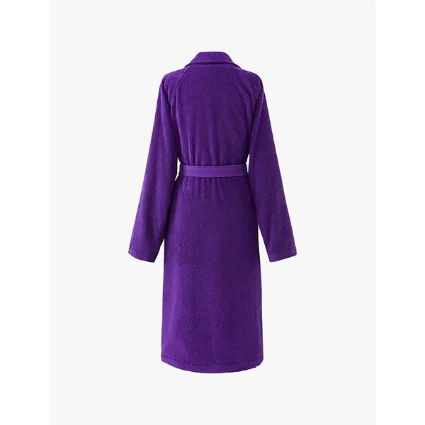 Ralph Lauren Logo-embroidered Relaxed-fit Cotton Bathrobe - Chalet Purple