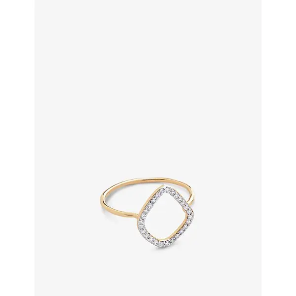 Monica Vinader Riva Kite Lab Grown Diamond And 14ct Solid-gold Ring
