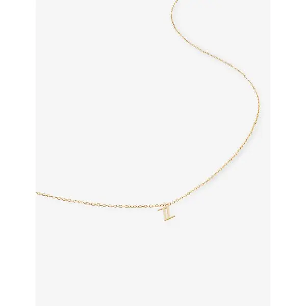 Monica Vinader Small 'z' Initial 14ct Solid-gold Necklace - Yellow Gold