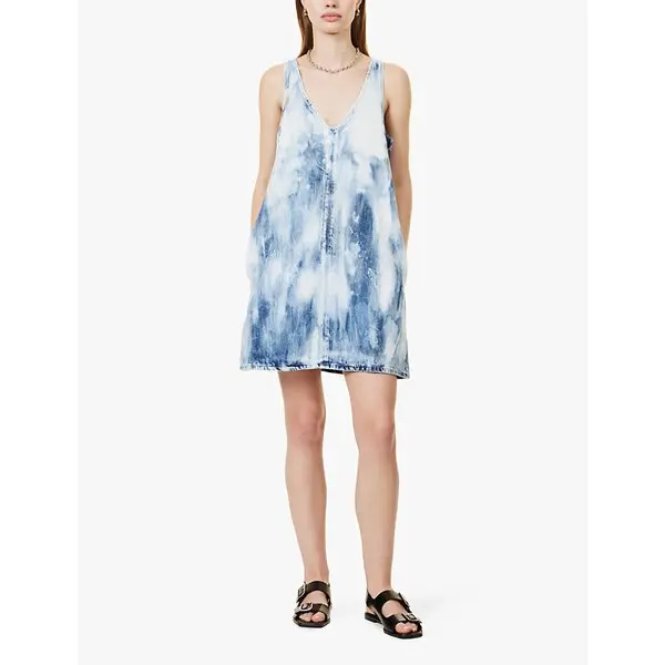 Rag & Bone Tie-dye Denim Mini Dress