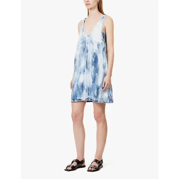 Rag & Bone Tie-dye Denim Mini Dress