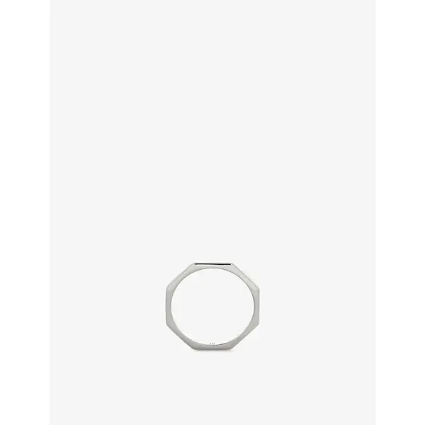 Monica Vinader Octagon Stacking Ring - Sterling Silver