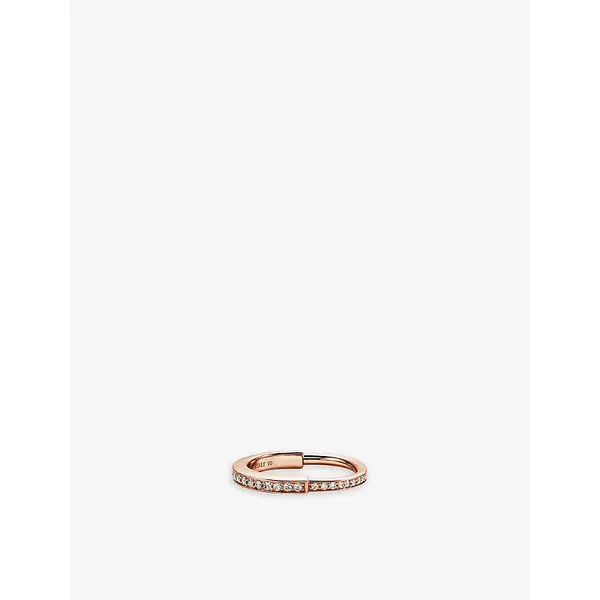 Tiffany & Co. Lock 18ct And 0.36ct Diamond Ring - Rose Gold