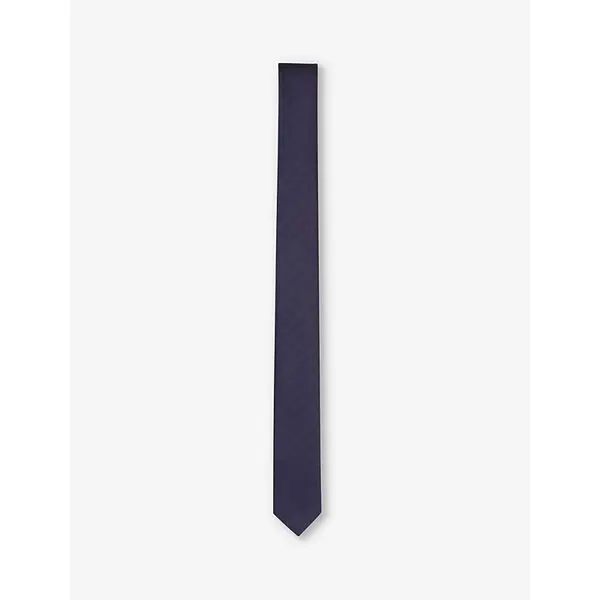 The Kooples Jacquard-skull Silk Neck Tie - Navy