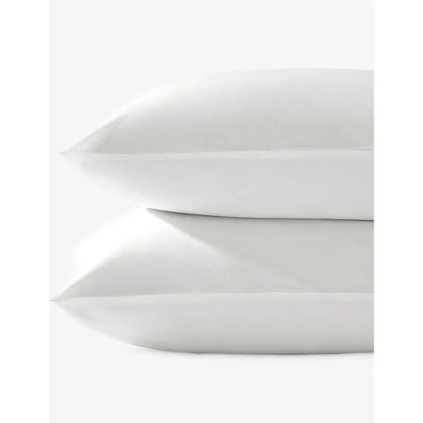 THE WHITE COMPANY Row Cord Egyptian-cotton Housewife Pillowcase 75x50cm - White