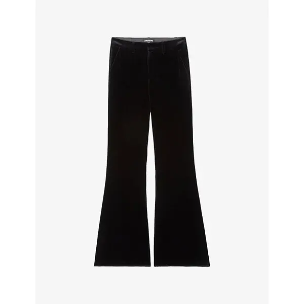 Zadig&Voltaire Flared-leg Cotton- Trousers - Black