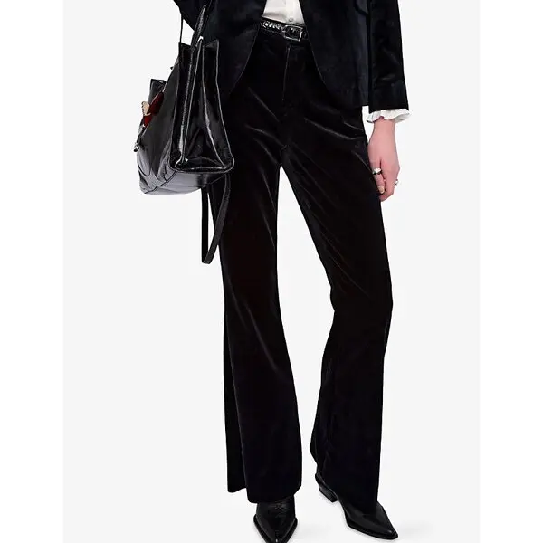 Zadig&Voltaire Flared-leg Cotton- Trousers - Black