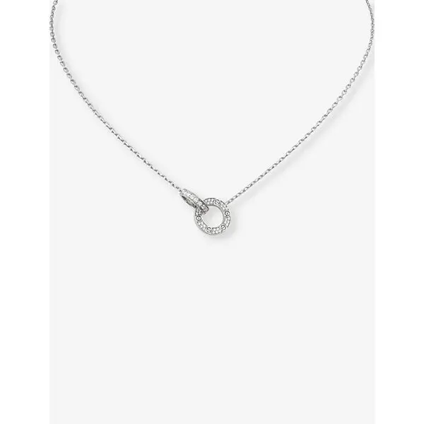 Cartier Love 18ct White-gold And 0.30ct Diamond Necklace