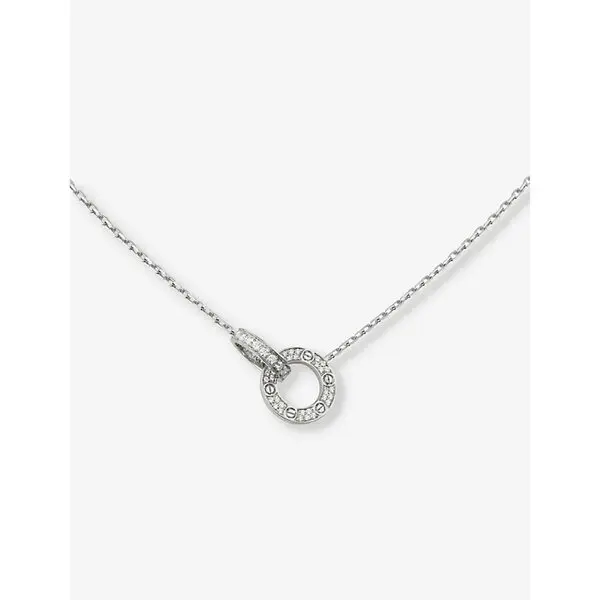 Cartier Love 18ct White-gold And 0.30ct Diamond Necklace