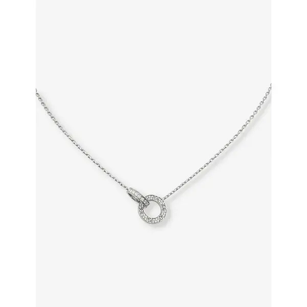 Cartier Love 18ct White-gold And 0.30ct Diamond Necklace