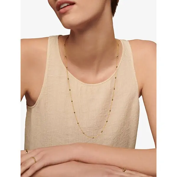 Monica Vinader Orbit Fine Oval Station Necklace