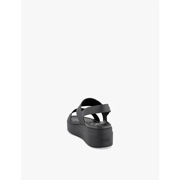 CROCS Brooklyn Double-strap Low-wedge Rubber Sandals