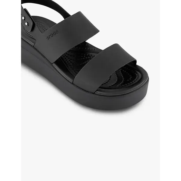 CROCS Brooklyn Double-strap Low-wedge Rubber Sandals