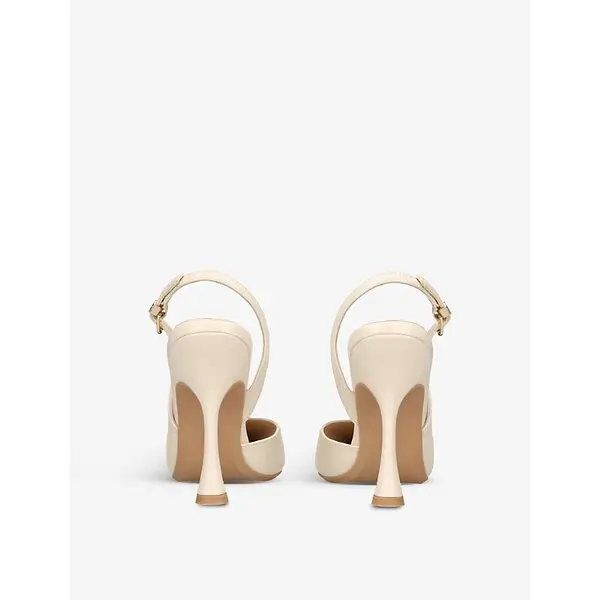 Kurt Geiger Aria Pointed-toe Sling-back Leather Courts