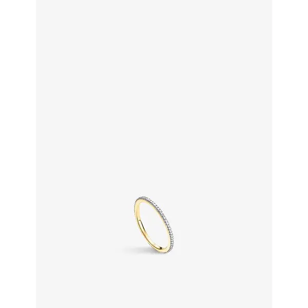 Monica Vinader Eternity 18ct Yellow-gold Vermeil Sterling Silver And Diamond Ring - Yellow Gold