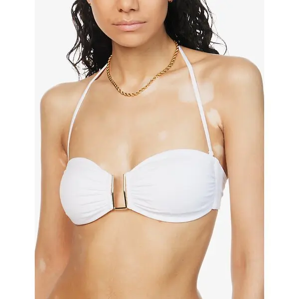 Melissa Odabash Barcelona Bandeau Bikini Top - White