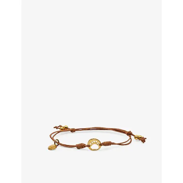 LA MAISON COUTURE X Niin Gaia Wax Cord And Yellow Gold-plated Silver Bracelet - Brown