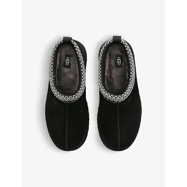 UGG Tazz Platform Shearling-lined Suede Slippers - Black