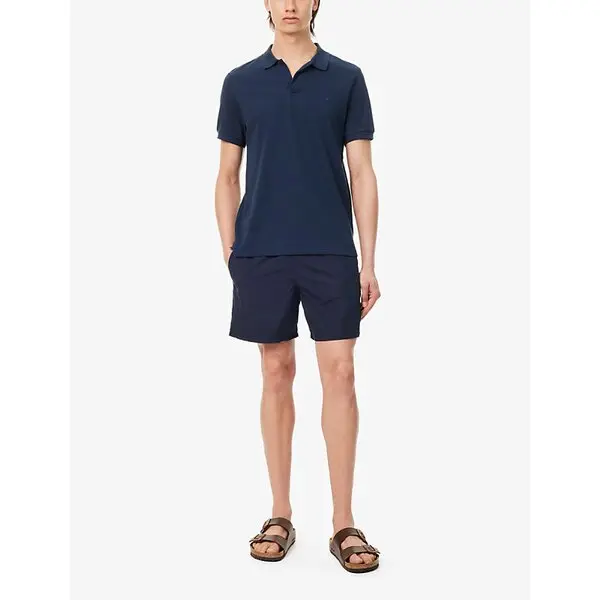 Vilebrequin Palatin Logo-embroidered Cotton Polo Shirt - Bleu Marine