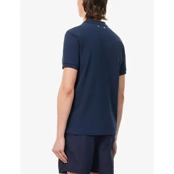 Vilebrequin Palatin Logo-embroidered Cotton Polo Shirt - Bleu Marine