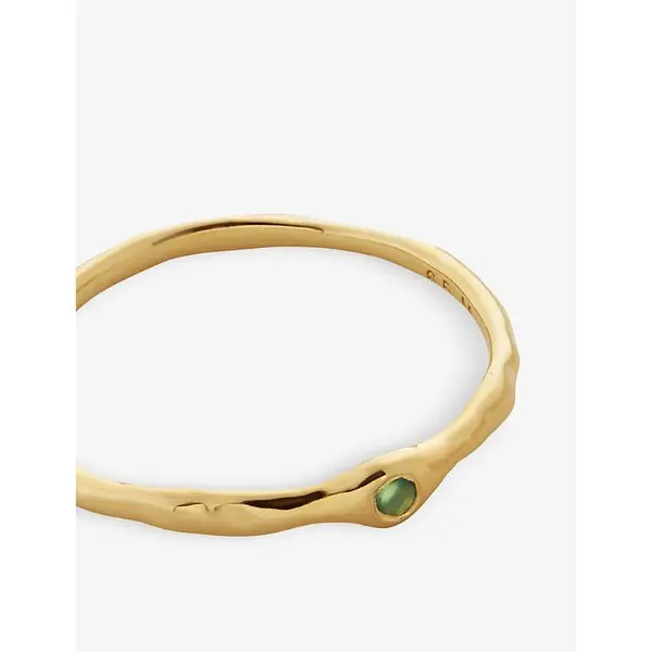 Monica Vinader Siren Onyx Ring - Gold