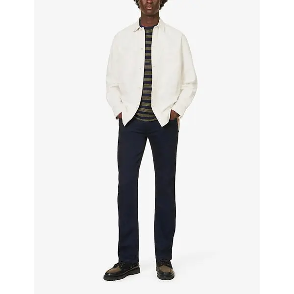 Paige Normandie Straight-leg Mid-rise Stretch-denim Jeans