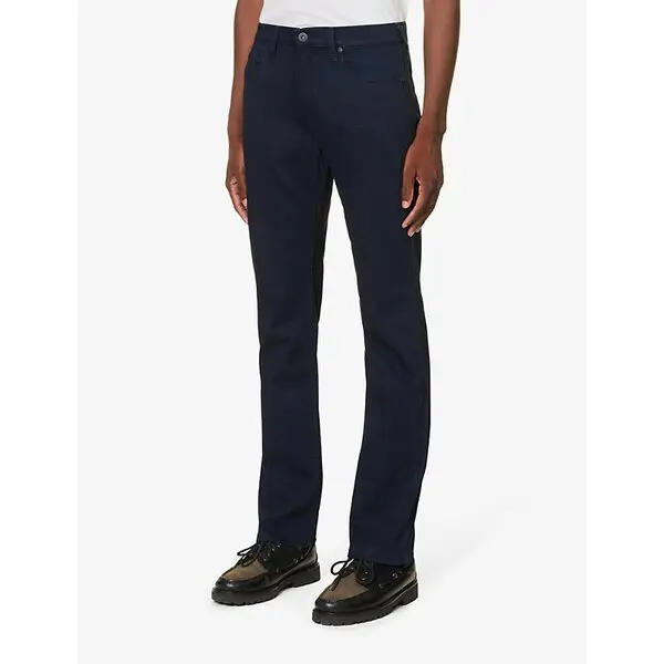 Paige Normandie Straight-leg Mid-rise Stretch-denim Jeans