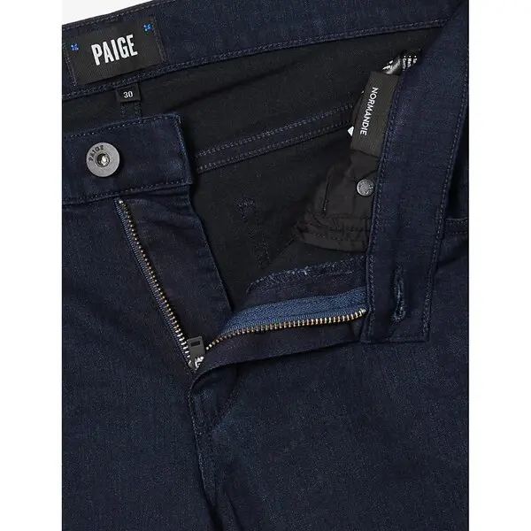 Paige Normandie Straight-leg Mid-rise Stretch-denim Jeans