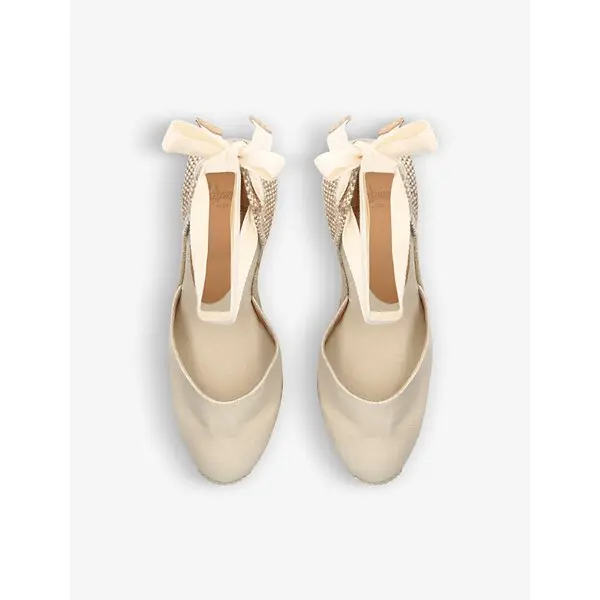 CastaÑer Carina Cotton Wedge Espadrilles - Cream